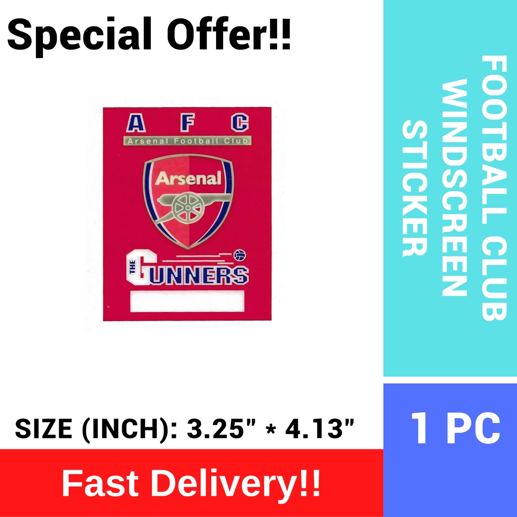 FOOTBALL CLUB WINDSCREEN STICKER MANCHESTER LIVERPOOL CHELSEA BABY ON ...