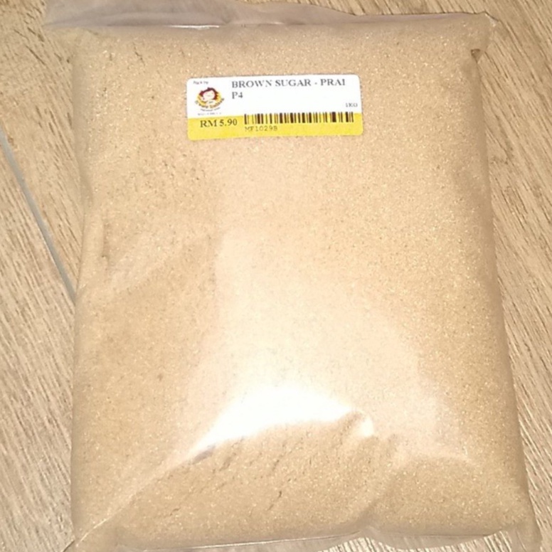 Fine And Soft Brown Sugar Gula Perang 1kg / 500g - PRAI P4 | Shopee ...