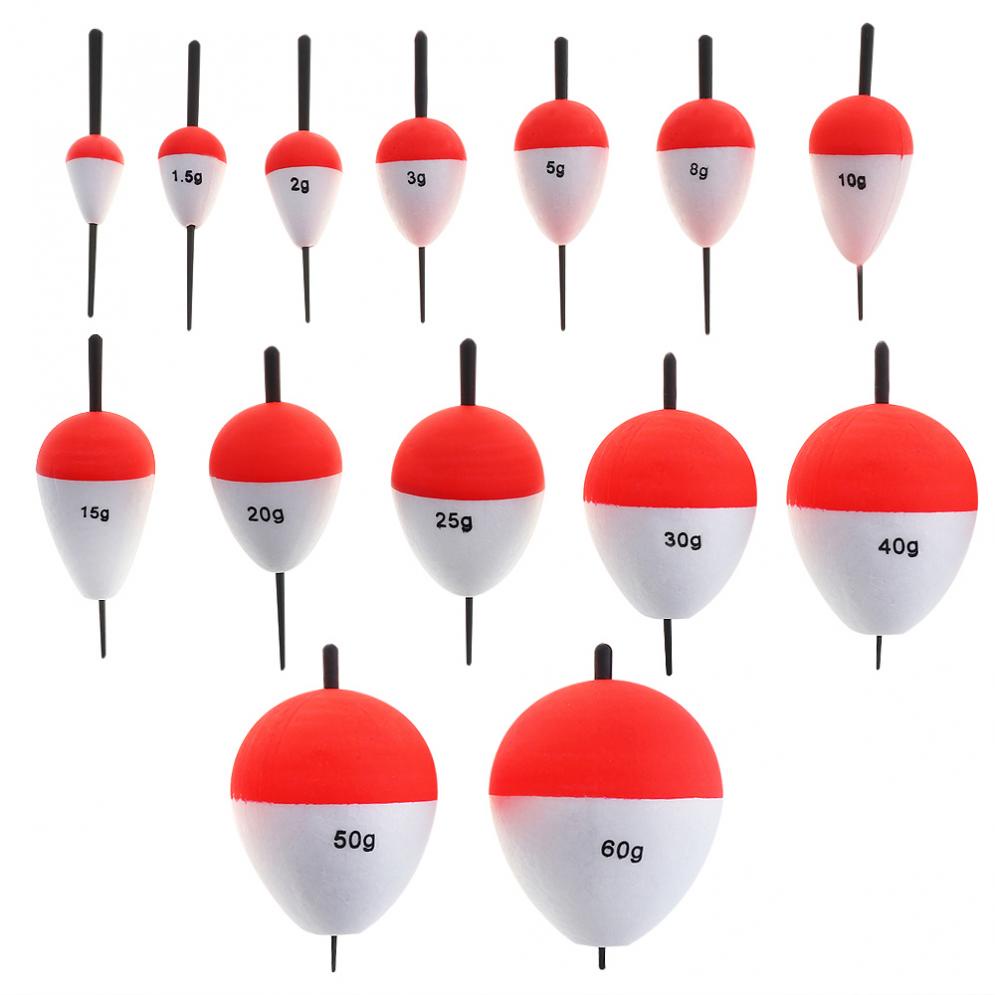 14pcs Sea Fishing EPS Foam Hard Fishing Floats Ball with Bobber Buoys ...