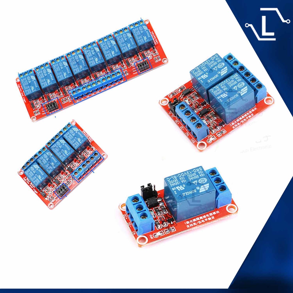 [Luminense] 5V 12V 24V Relay Module DC Relay 1 channel 2 channel 4 ...