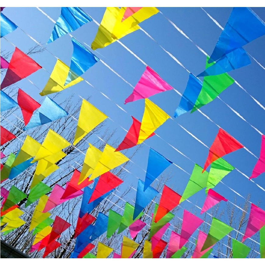 Colourful Colour Flag/Triangle Flag/Event Flag - Pennant Banner ...