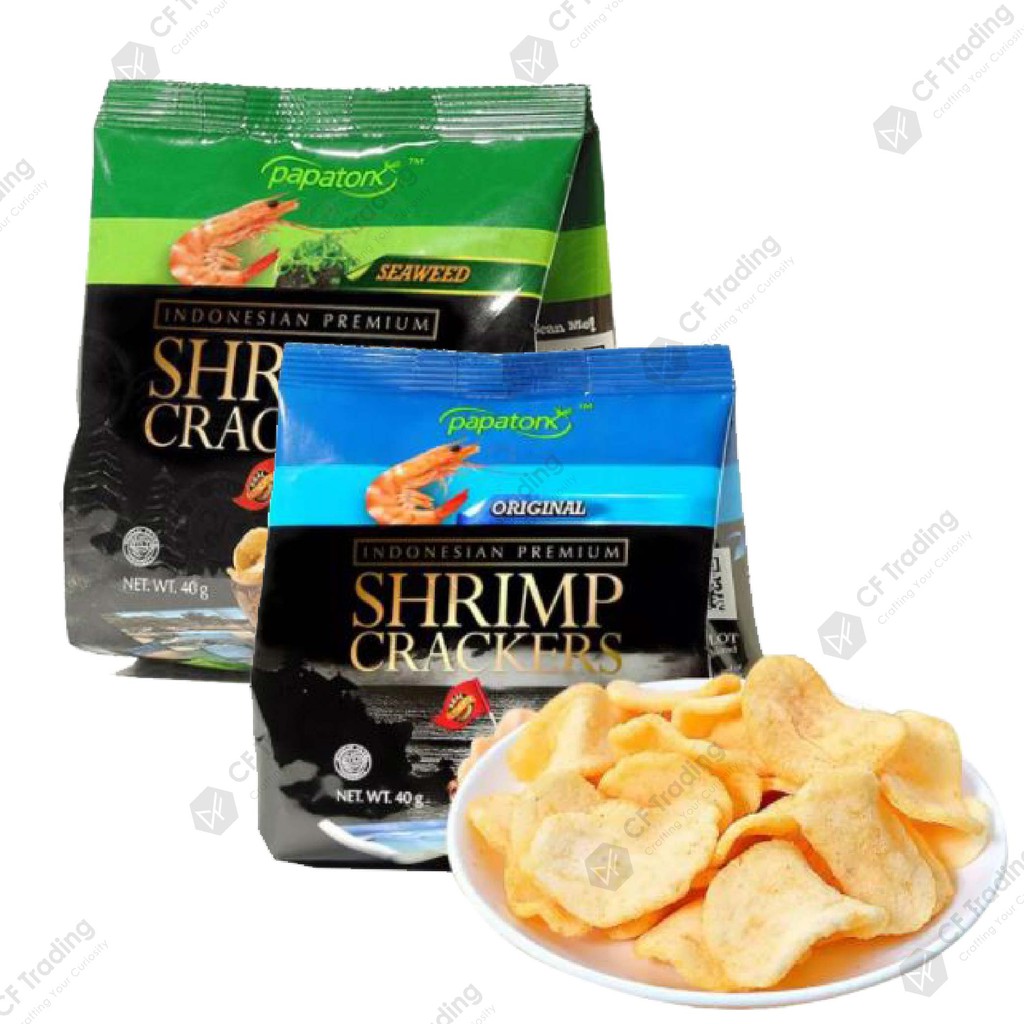 Papatonk Shrimp Crackers - Original / Seaweed - [40G] (HALAL) | Shopee ...