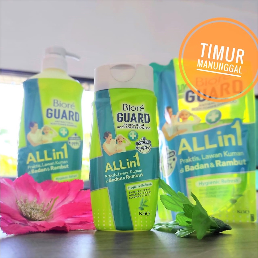 Biore Guard All in 1 Shampoo Liquid Bath Soap Anti-Bacterial Hygienic ...