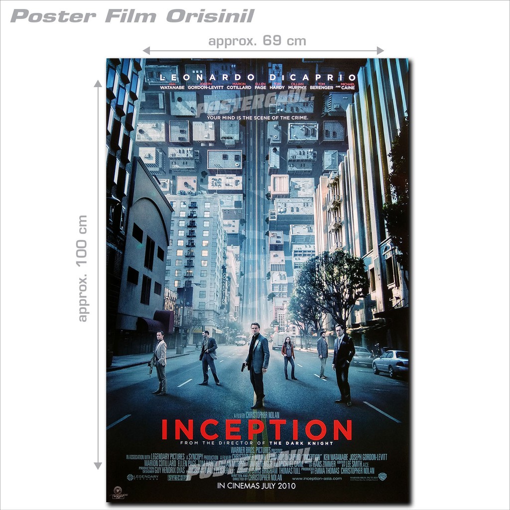 Poster FIlm: INCEPTION - original Indonesian one sheet 69x100 cm ...