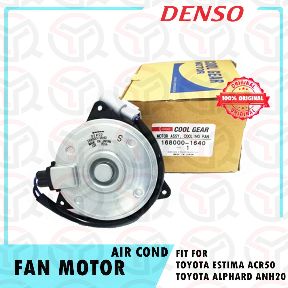 TOYOTA ESTIMA 2.4 ACR50 ALPHARD VELLFIRE 2.4 ANH20 DENSO (ORIGINAL) FAN MOTOR (168000-1630 ...