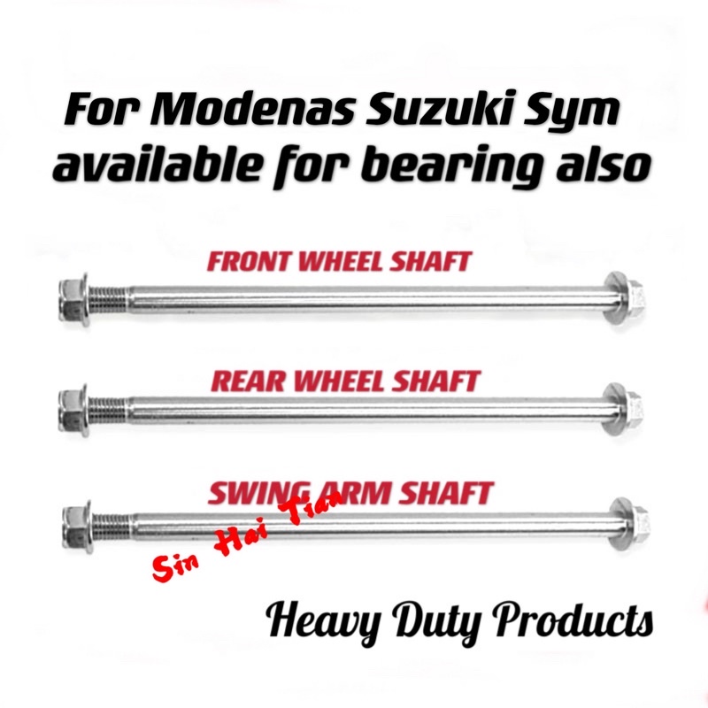 SUZUKI KAWASAKI RC80 JAGUH RG GT128 TXR ZX150 SWING ARM SHAFT FRONT ...