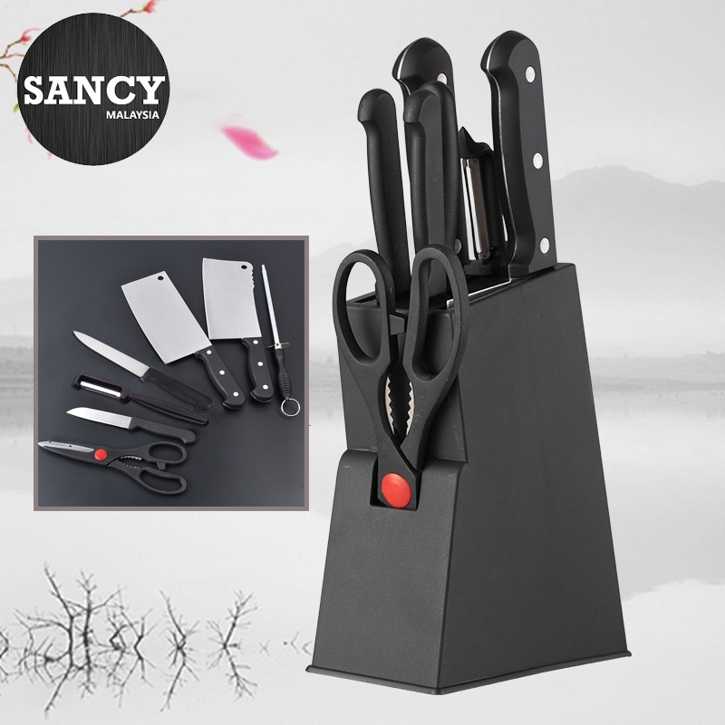 SANCY 8pcs Kitchen Blades Set Stainless Steel Kitchen Knife Clean Cut ...