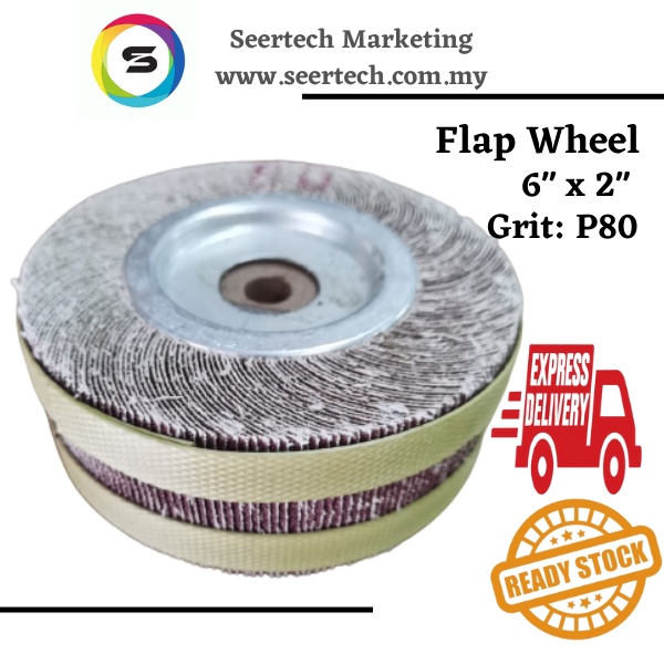 Unmounted Flap Wheel 6" x 2" Sandpaper Wheel Grit 80 Imported from ...
