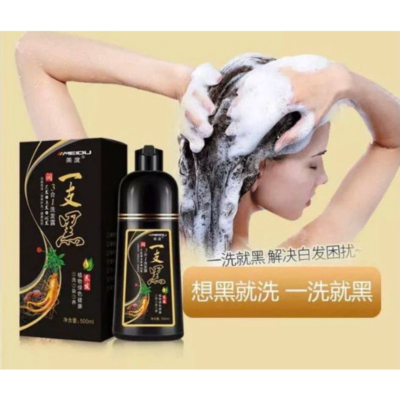 SHAMPOO COLOURING 500ml-shampoo pewarna rambut organic(black,coffe ...