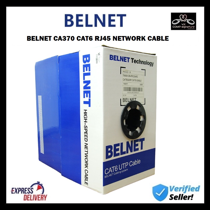 BELNET CA370 CAT6 RJ45 NETWORK CABLE FULL COPPER 305M PER ROLL (CA370 ...