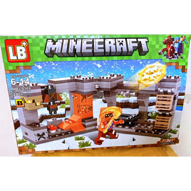 Minecraft_lego Minecraft Wall Mount Guard (240 pieces) | Shopee Malaysia