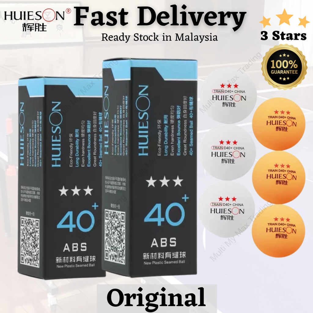 Original Huieson 3-Stars Yellow Professional Ping Pong Balls {Ready ...