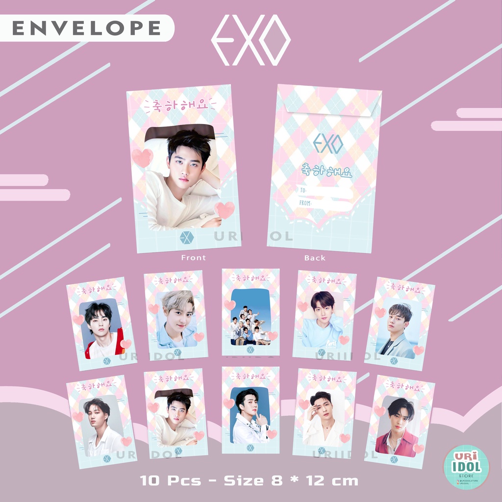 Exo Envelopes - 10 PCS - KPOP ENVELOPE - EXO - EXO ENVELOPE - EID UL ...