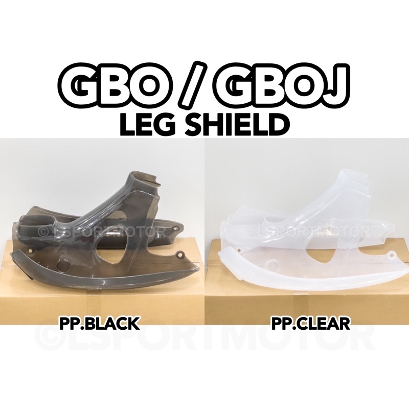 HONDA GBO / GBOJ LEG SHIELD (PP.BLACK/PP.CLEAR) LEGSHIELD FRONT COVER ...