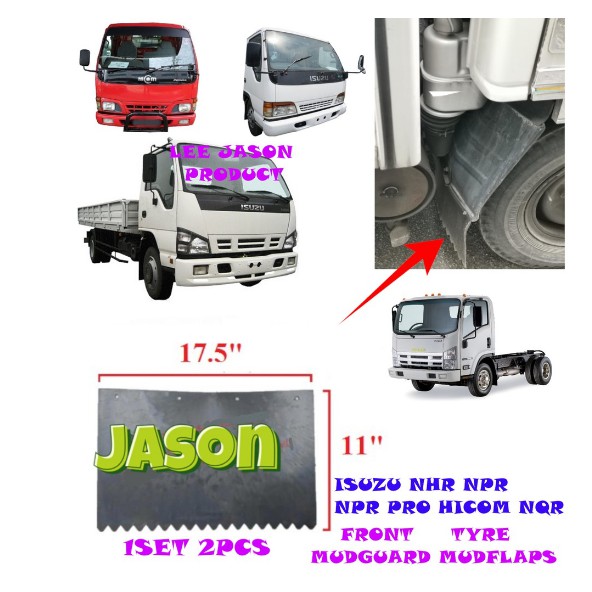 ALL ISUZU NHR NPR NQR NPR PRO HICOM NKR LORRY TYRE MUDFLAPS 1SET 2PCS ...