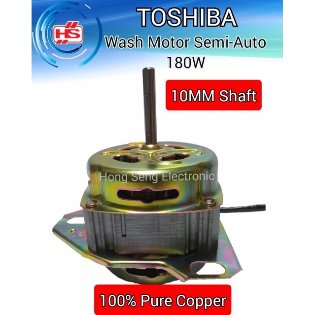 TOSHIBA Wash Motor 180W Shaft 10MM Semi-Auto Washing Machine / Motor ...