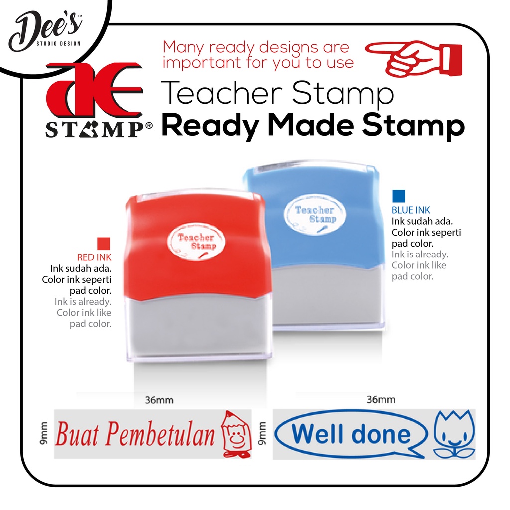 READY MADE Teacher Stamp / Cop WITH INK | Shopee Malaysia