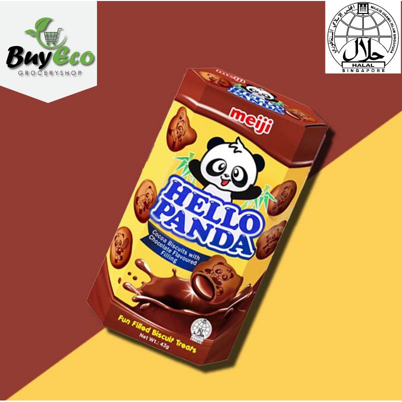 (Halal) Meiji Hallo Panda (Chocolate / Strawberry / Milk / Double Choc ...