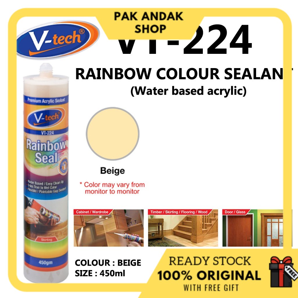 V-Tech Silicone RAINBOW SEAL COLOUR VT-224 (BEIGE) | Shopee Malaysia