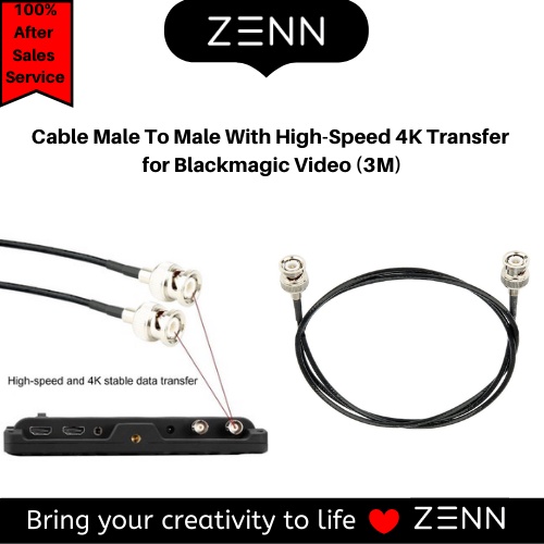 ZENN Cable Male To Male With High-Speed 4K Transfer For Blackmagic ...