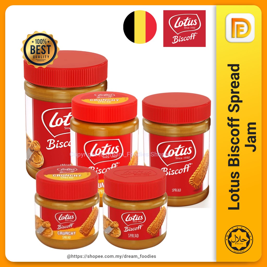 Lotus Biscoff Spread Jam Biscuit Crumble Cookie (Smooth / Crunchy)1.6kg ...
