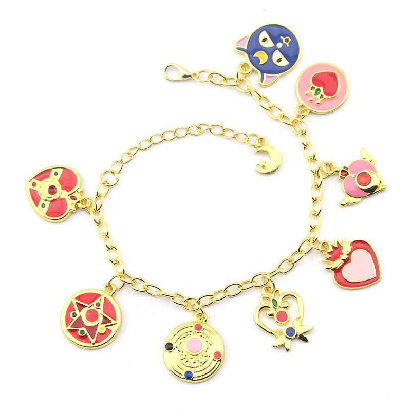 Sailor Moon Charm Bracelets Cardcaptor Sakura Bangles Women's Bracelet ...