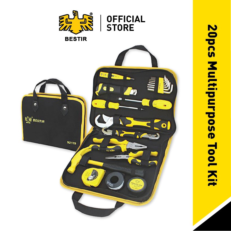 BESTIR | 20pcs Multipurpose Household Tool Kit Box | Set Alat ...
