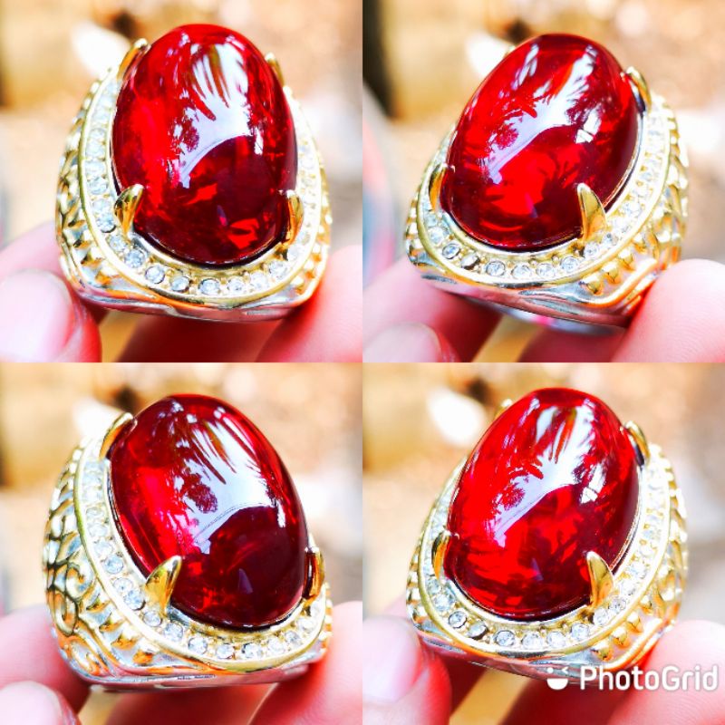 MERAH Siam Bangkok red Gemstone Jumbo Top red Color | Shopee Malaysia