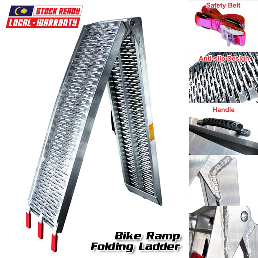 PROFOMANCE Motorcycle Folding Ladder Bike Ramp Anti-Slip Design ...