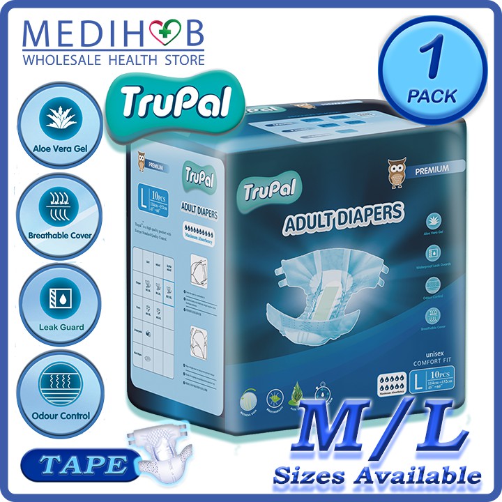 [VALUE BUY] TRUPAL PREMIUM Standard Adult Diapers Lampin Dewasa TAPE (1 ...