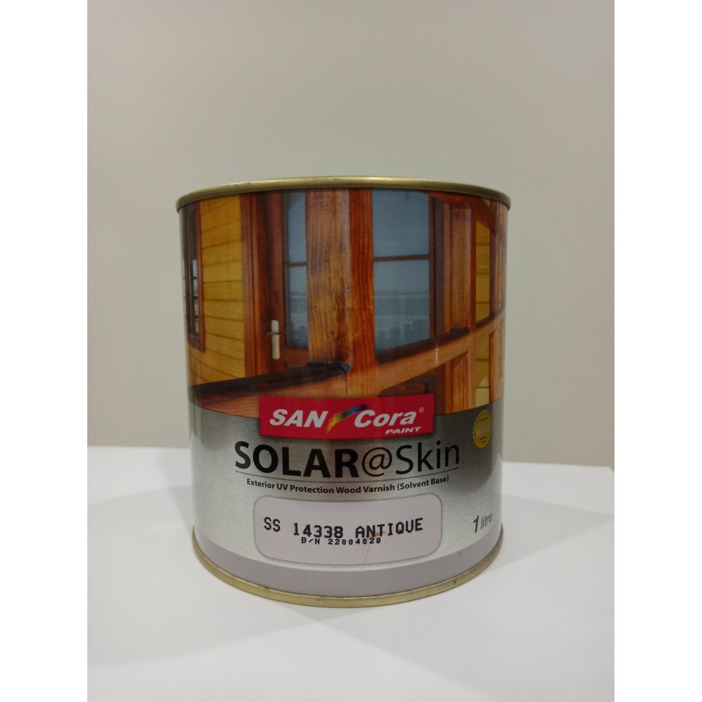 (1L) SANCora Solar Skin Exterior Wood Varnish UV Protection/Cat Syelek ...