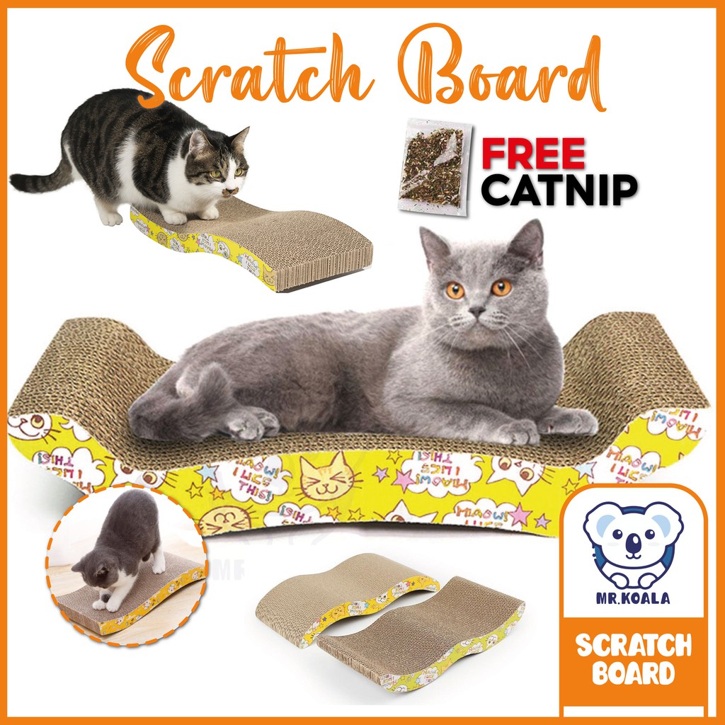 Cat Scratcher Toys Cat Scratching Board Cakar Kucing Papan Pencakar ...