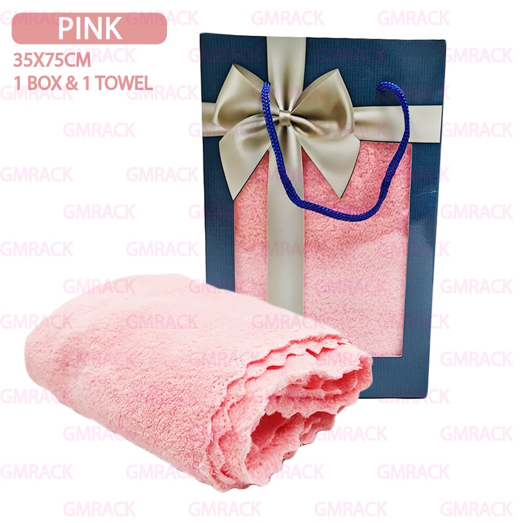 [GMRACK] TOWEL 75X35CM DOORGIFT TUALA WITH BOX FACE & HAND TOWEL TUALA ...
