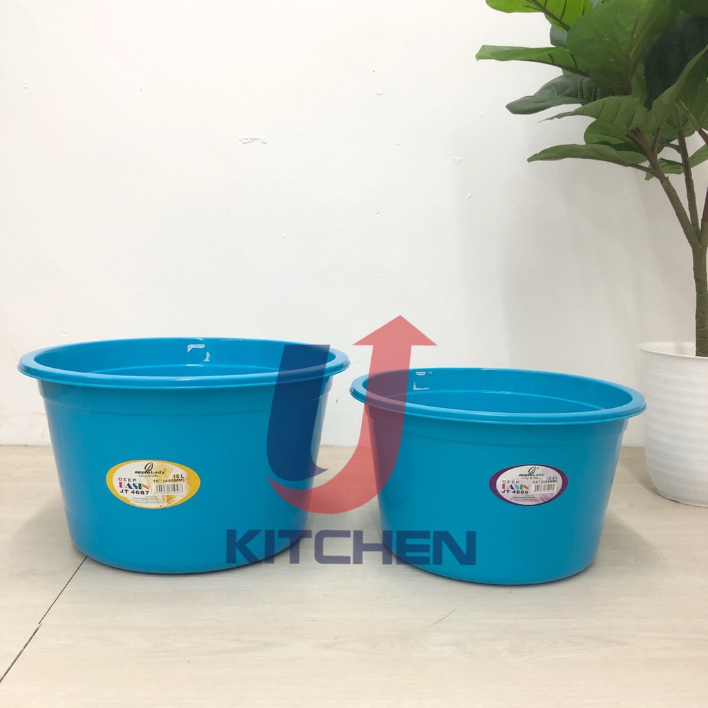 Applelady Round Plastic Wash Deep Basin / Basin Cuci Pinggan / Baldi ...
