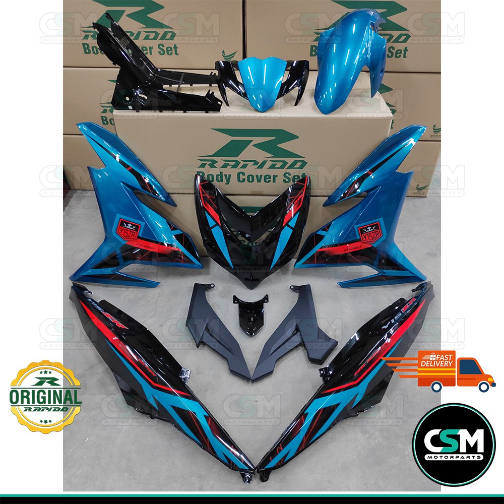 [READY STOCK] Coverset Bodyset Yamaha Y15 Y15ZR V2 Cyan Red Blue Matt ...