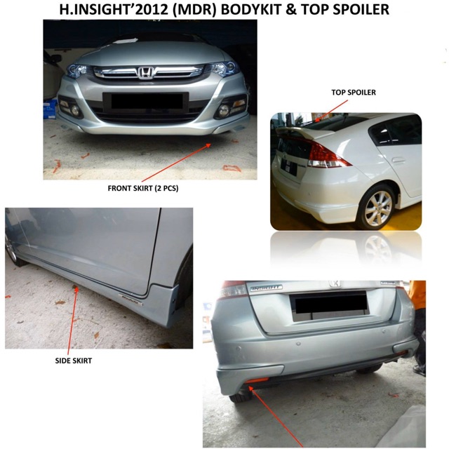 Honda Insight 2012 2013 2014 facelift modulo mdl bodykit body kit front ...