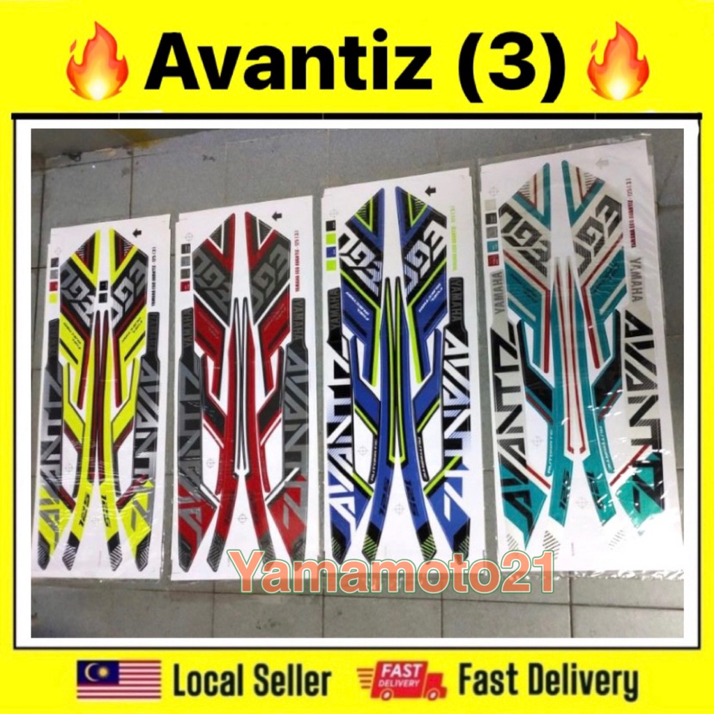 Stiker sticker (3) body cover set stripe 3 Coverset Strike Black Blue ...