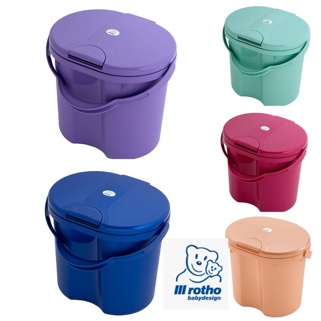 Rotho Nappy Pail Container for removing diapers, trash can, diaper bin ...