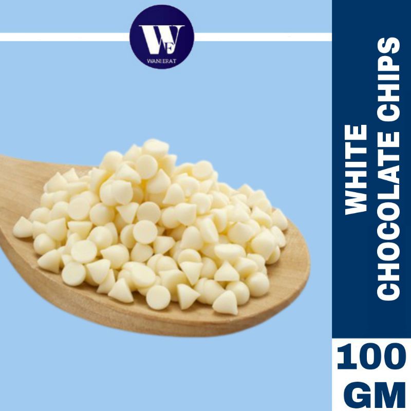 [100GM] WHITE COMPOUND CHIPS | WHITE CHOCOLATE CHIPS | COKLAT CIP PUTIH ...