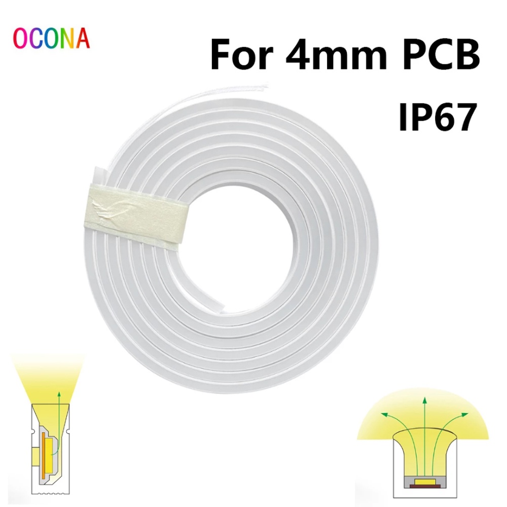 LED Strip Tube Sleeve Super Thin DIY Flexible Neon Tube for SMD 3mm 4mm ...