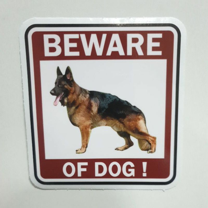 Fierce Dog Bite Sticker Careful Do Not Enter Danger Hurful Warning Sign ...