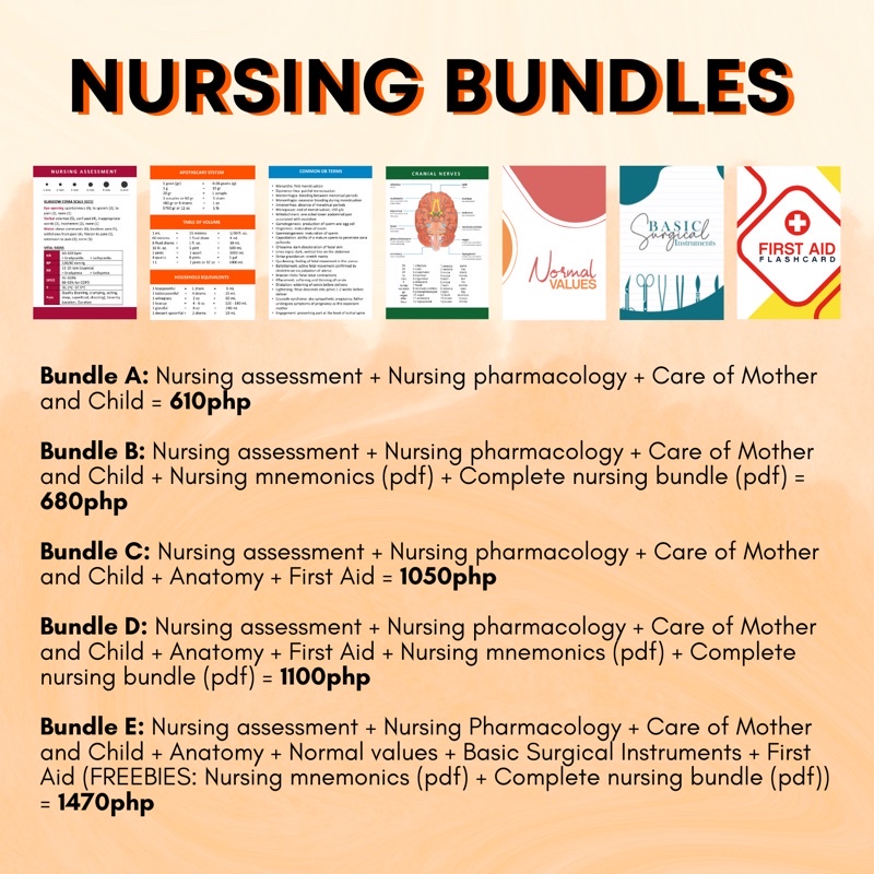 Nursing student bundles flashcards with freebies - maktub. designs ...