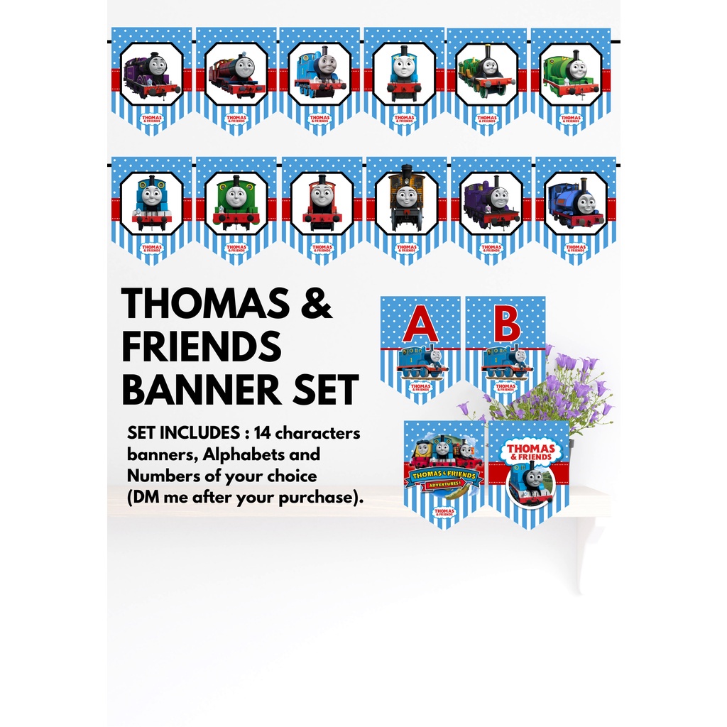 getah rambut Thomas And Friends Banner Set, Thomas And Friends Party ...