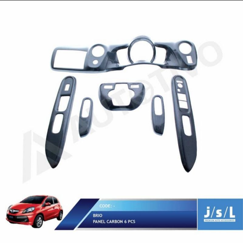 Brio 2012-2015 interior carbon panel/ jsl power window dashboard ...