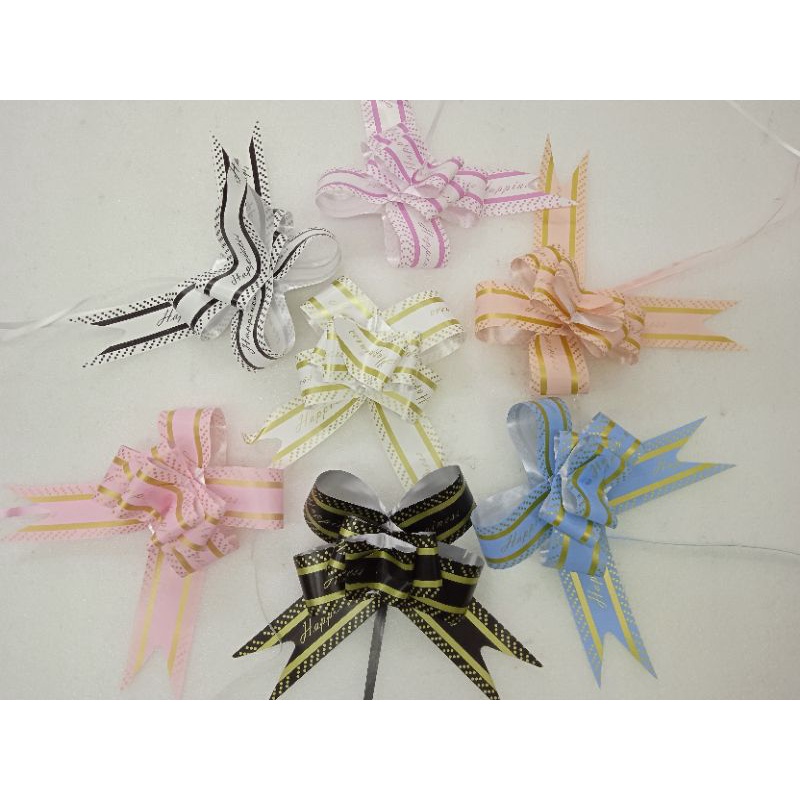 🎀READY STOCK🎀RB31 5cm 1PCS Pull Flower Ribbon Happy Birthday / Reben ...