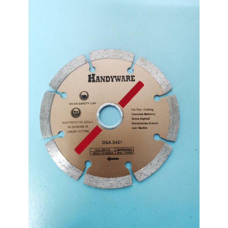Handyware 4"Diamond Cutting Disc For Dry (Local Seller) | Shopee Malaysia