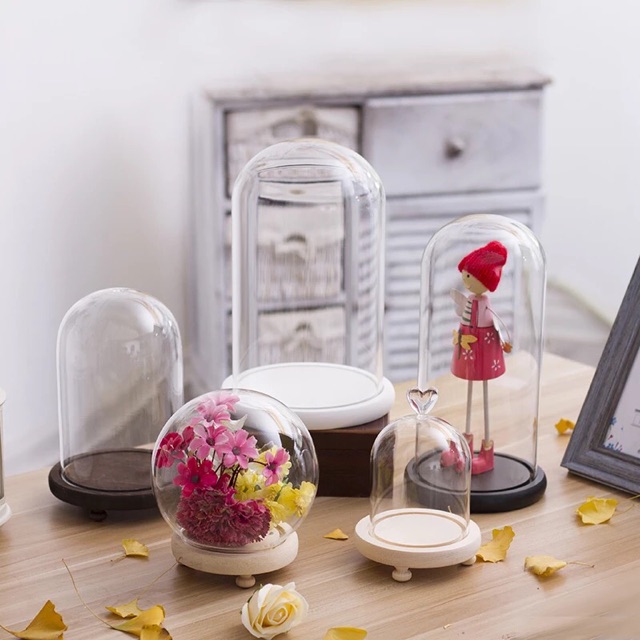 Glass Bell Jar / Flower Bell Jar / Preserved Flower Dome | Shopee Malaysia