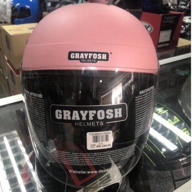 HELMET GRAYFOSH G528C SCRAF MATT SAKURA PINK | Shopee Malaysia