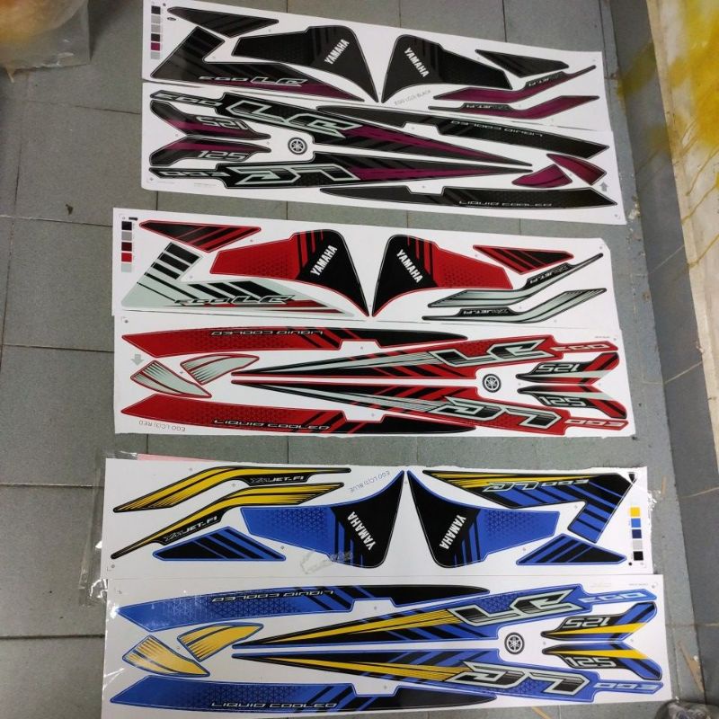 Stiker sticker body stripe cover set (3) yamaha ego lc fi | Shopee Malaysia