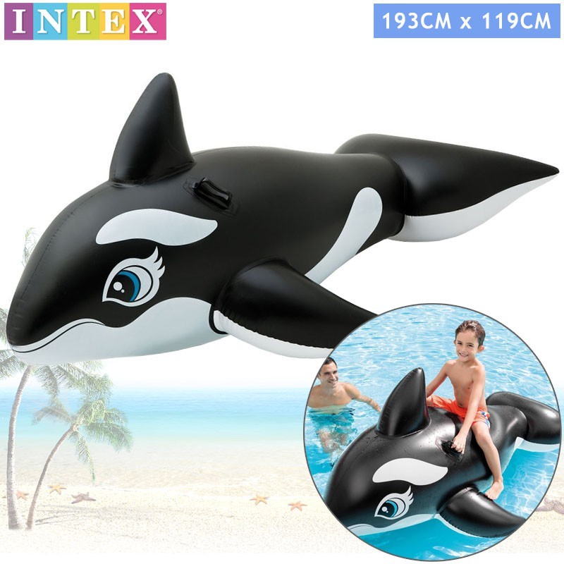 INTEX 58561 (NP35) Whale Ride-On Inflatable Toys Children Swimming ...